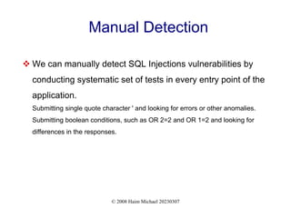 Introduction to SQL Injections | PPT