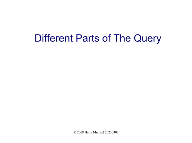 Introduction to SQL Injections | PPT