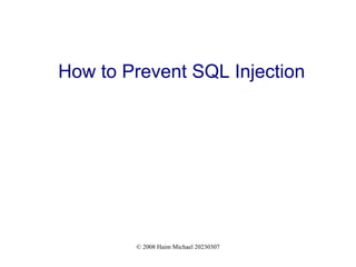 Introduction to SQL Injections | PPT