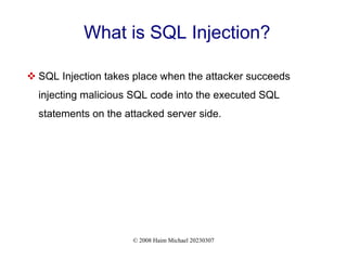 Introduction to SQL Injections | PPT