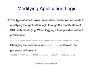 Introduction to SQL Injections | PPT