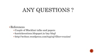 Sql Injections With Real Life Scenarious | PPTX | Web Development ...