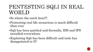 Sql Injections With Real Life Scenarious | PPTX | Web Development ...