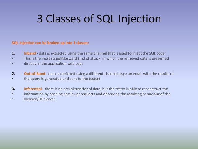 SQL Injections - A Powerpoint Presentation | PPTX
