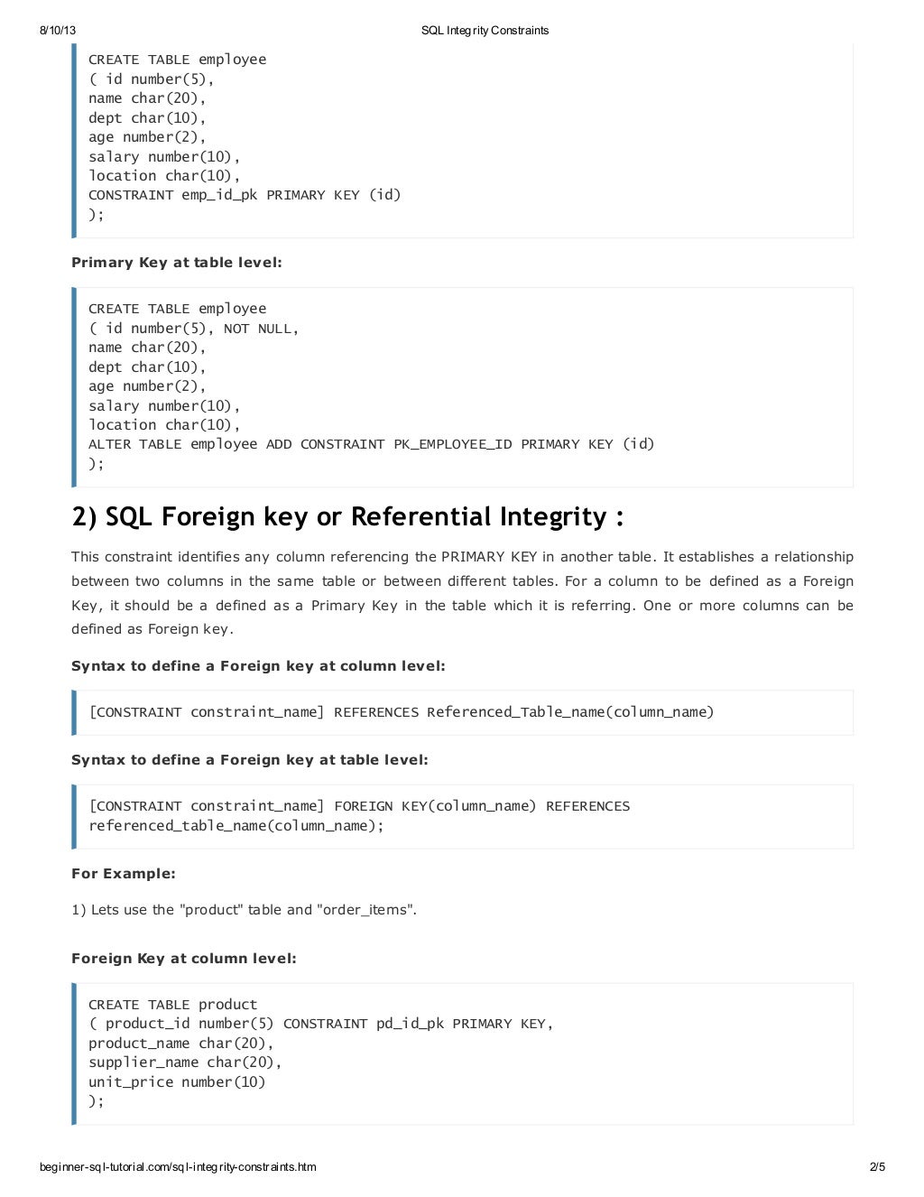 sql-integrity-constraints