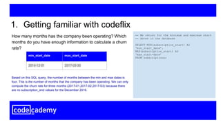 SQL intensive capstone project: Churn Rates | PPT