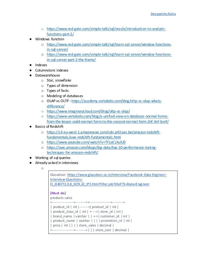Sql interview prep | DOCX