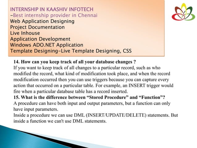 Sql interview question part 5 | PPT
