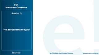Top 65 SQL Interview Questions and Answers | Edureka | PPT