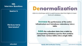 Top 65 SQL Interview Questions and Answers | Edureka | PPT