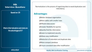 Top 65 SQL Interview Questions and Answers | Edureka | PPT