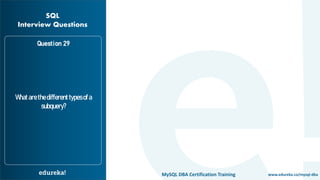 Top 65 SQL Interview Questions and Answers | Edureka | PPT