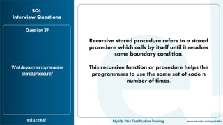 Top 65 SQL Interview Questions and Answers | Edureka | PPT