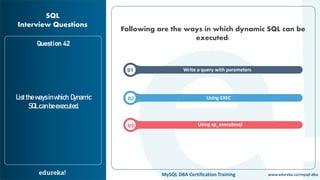 Top 65 SQL Interview Questions and Answers | Edureka | PPT