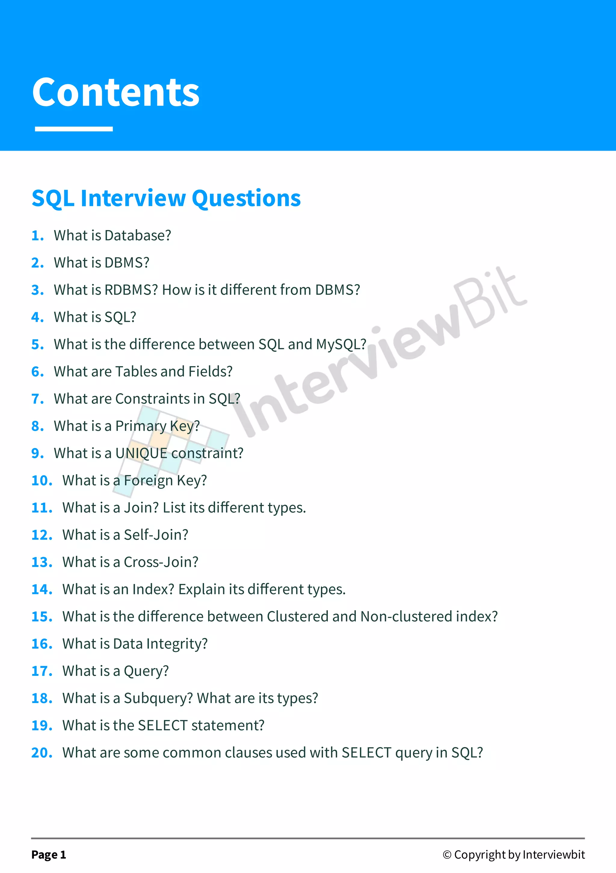 SQL Interview Questions - InterviewBit.pdf | Databases | Computer Software and Applications