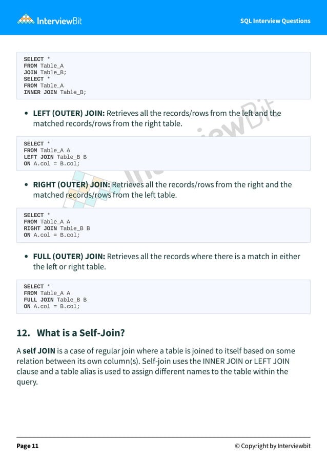 SQL Interview Questions - InterviewBit.pdf | Databases | Computer Software and Applications