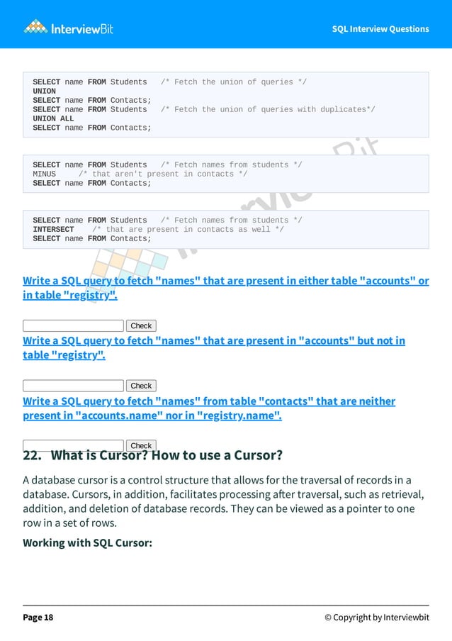 SQL Interview Questions - InterviewBit.pdf | Databases | Computer Software and Applications