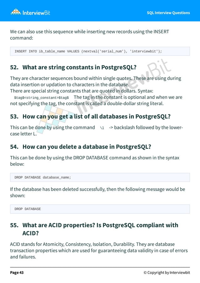 SQL Interview Questions - InterviewBit.pdf | Databases | Computer Software and Applications
