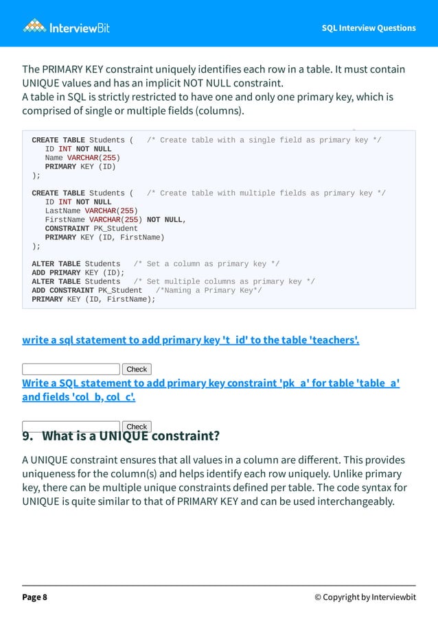 SQL Interview Questions - InterviewBit.pdf | Databases | Computer Software and Applications