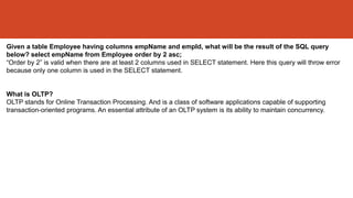 SQL interview questions by jeetendra mandal - part 4 | PPT
