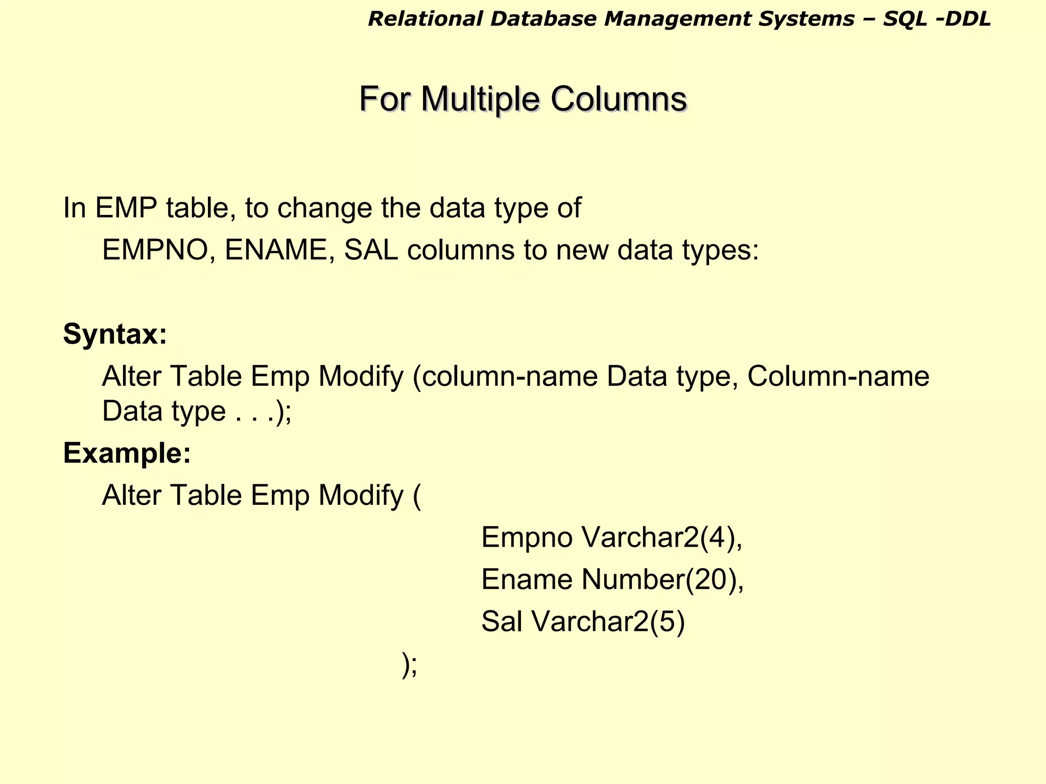 Sql intro & ddl 1 | PPT