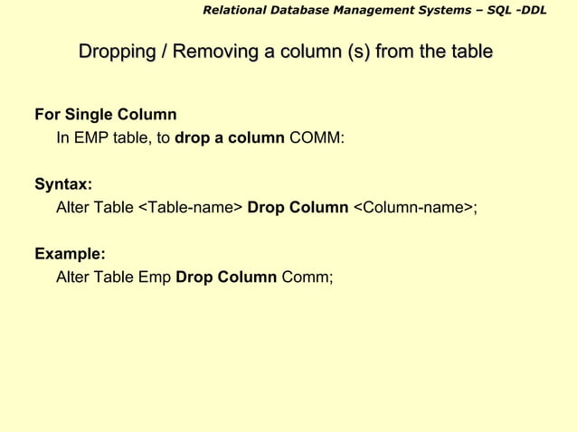 Sql intro & ddl 1 | PPT