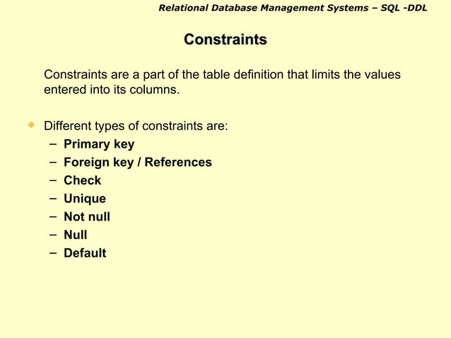 Sql intro & ddl 1 | PPT