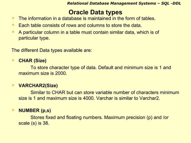 Sql intro & ddl 1 | PPT