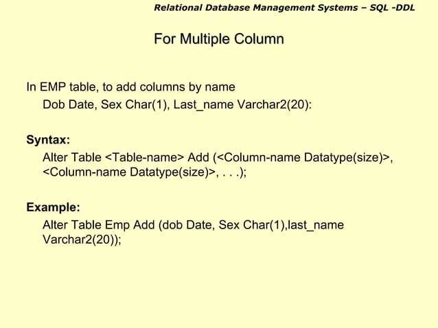 Sql intro & ddl 1 | PPT