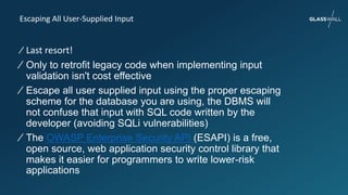 SQLi for Security Champions | PPTX