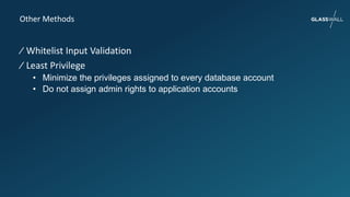 SQLi for Security Champions | PPTX
