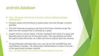 Data Handning with Sqlite for Android | PPT