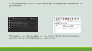 SQLite en Unity3D | PPTX