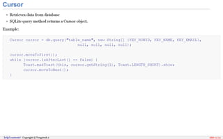 Android SQLite | PDF