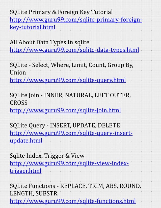 SQLite Tutorial | PDF