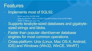 SQLite - Overview | PPTX