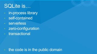 SQLite - Overview | PPTX