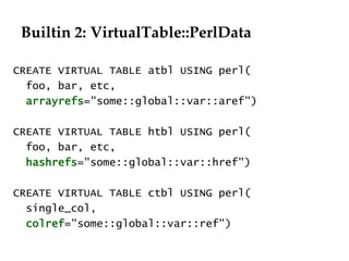 Sqlite virtual-tables written in Perl | PPT
