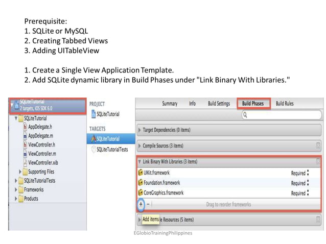 iOS Apps Development (SQLite Tutorial Part 1) | PPTX | Computer Software and Applications ...