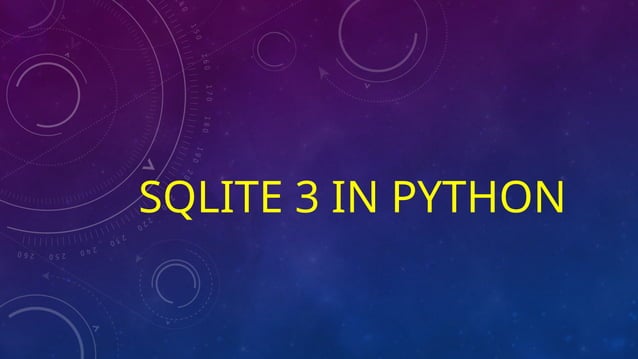 SQLite 3 chapter 4 BCA Notes Python NEP syllabus | PPTX