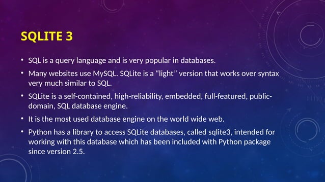 SQLite 3 chapter 4 BCA Notes Python NEP syllabus | PPTX