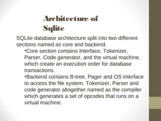 Sq lite database | PPT