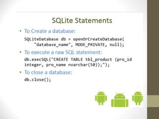 Sq lite database | PPT