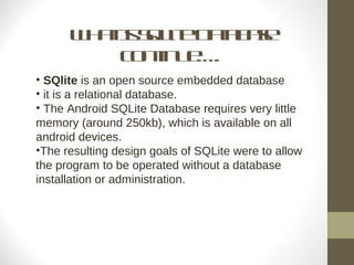 Sq lite database | PPT