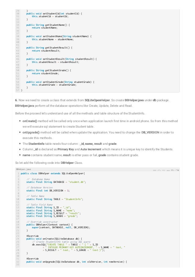 Sqlite Database Tutorial In Android