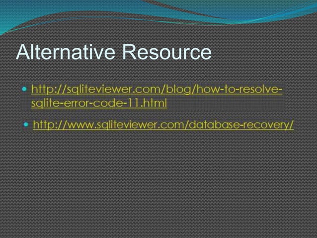 Sqlite Error Code 11 Causes And Fixes Ppt