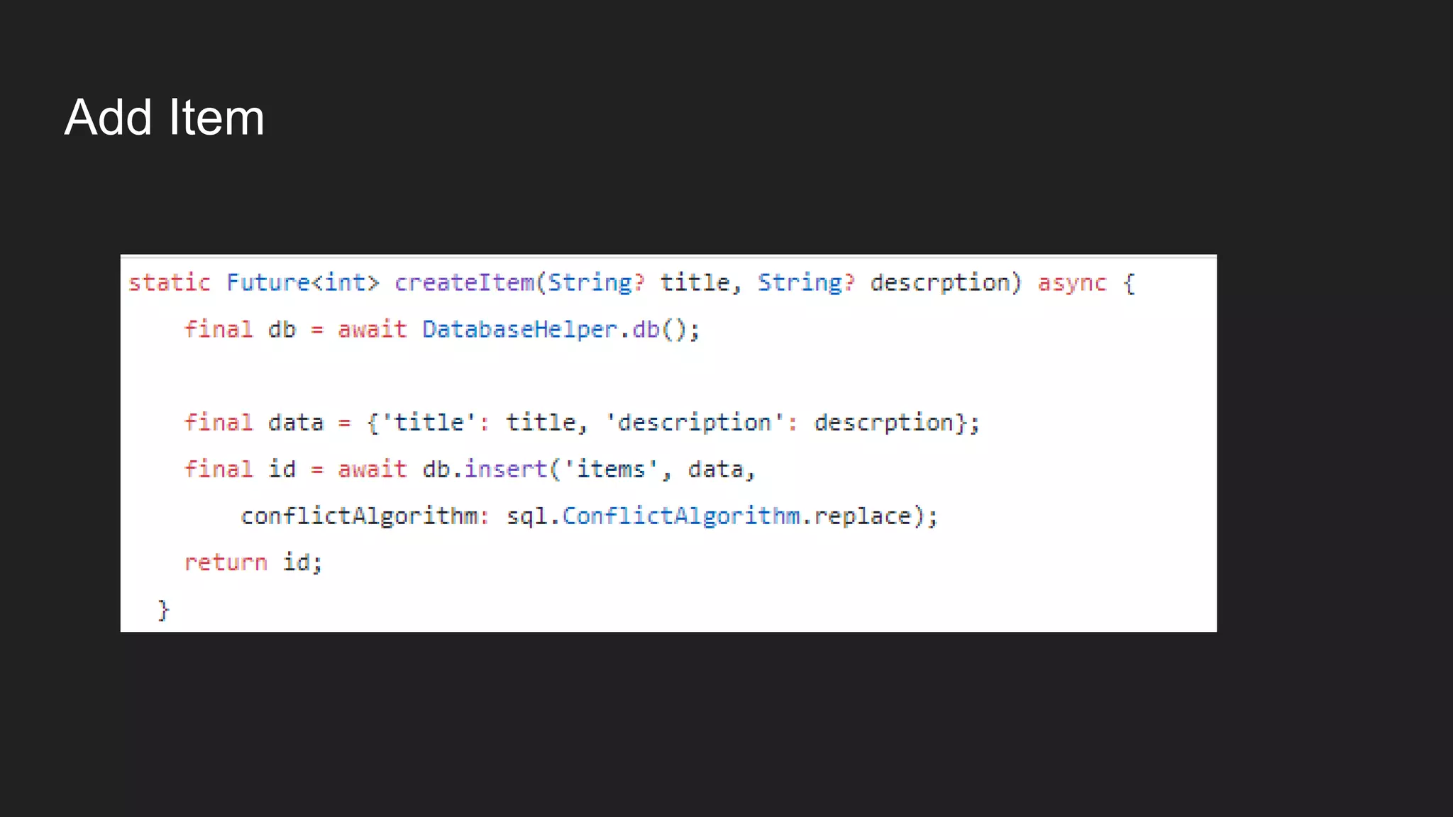 Sqlite In Flutter Pptx