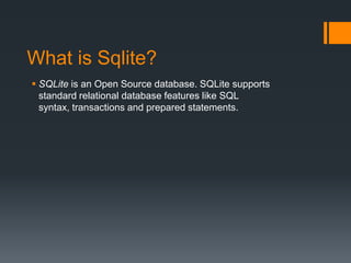 Sqlite Multiple Table | PPTX
