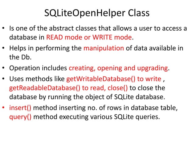 SQLite Opening .pptx