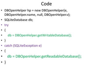 SQLite Opening .pptx